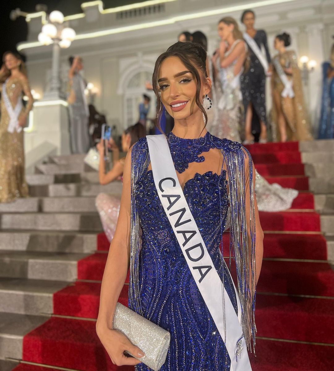 Madison Kvaltin's Stunning Photoshoot at Presidential Palace in Blue